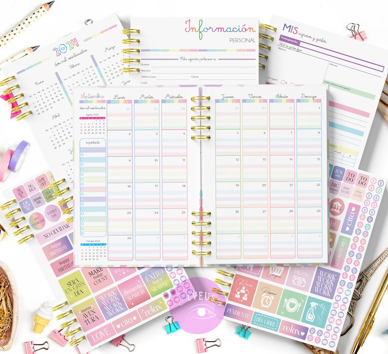 Weekly 2024 Agenda, Printable Weekly Planner, 2024 Digital Agenda ...