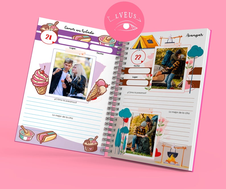 100 DATES TOGETHER Printable Pdf Album for Valentine's Day - Etsy New ...