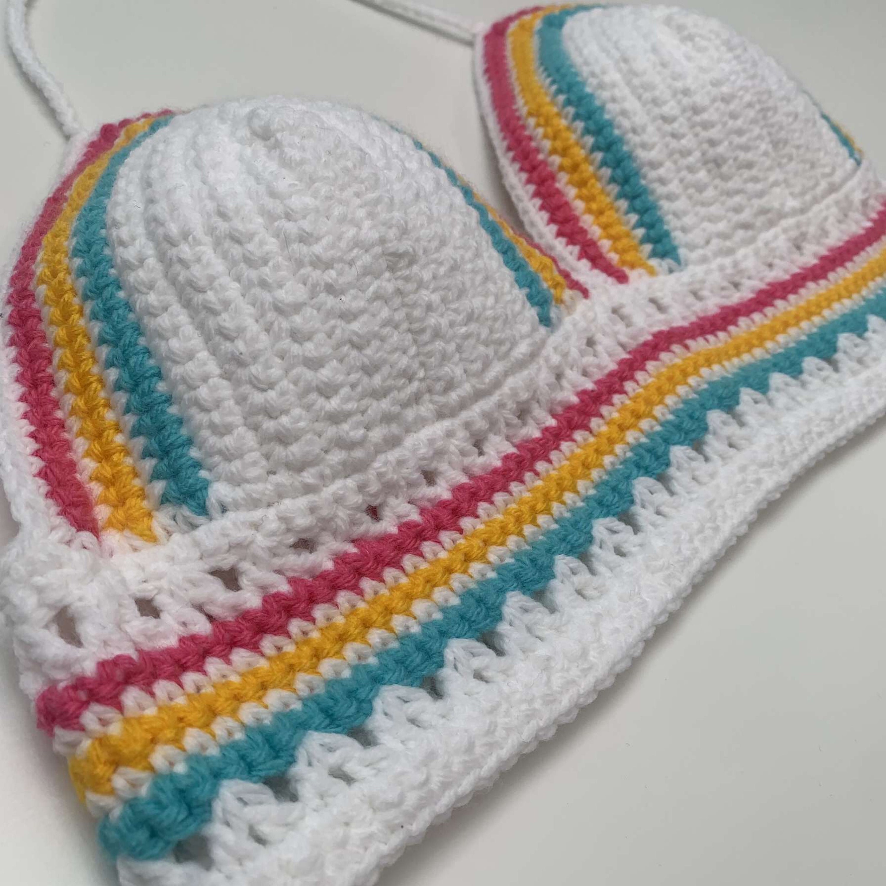 Pansexual Flag Crochet Bralette/top | Handmade Crochet Top | Pride ...