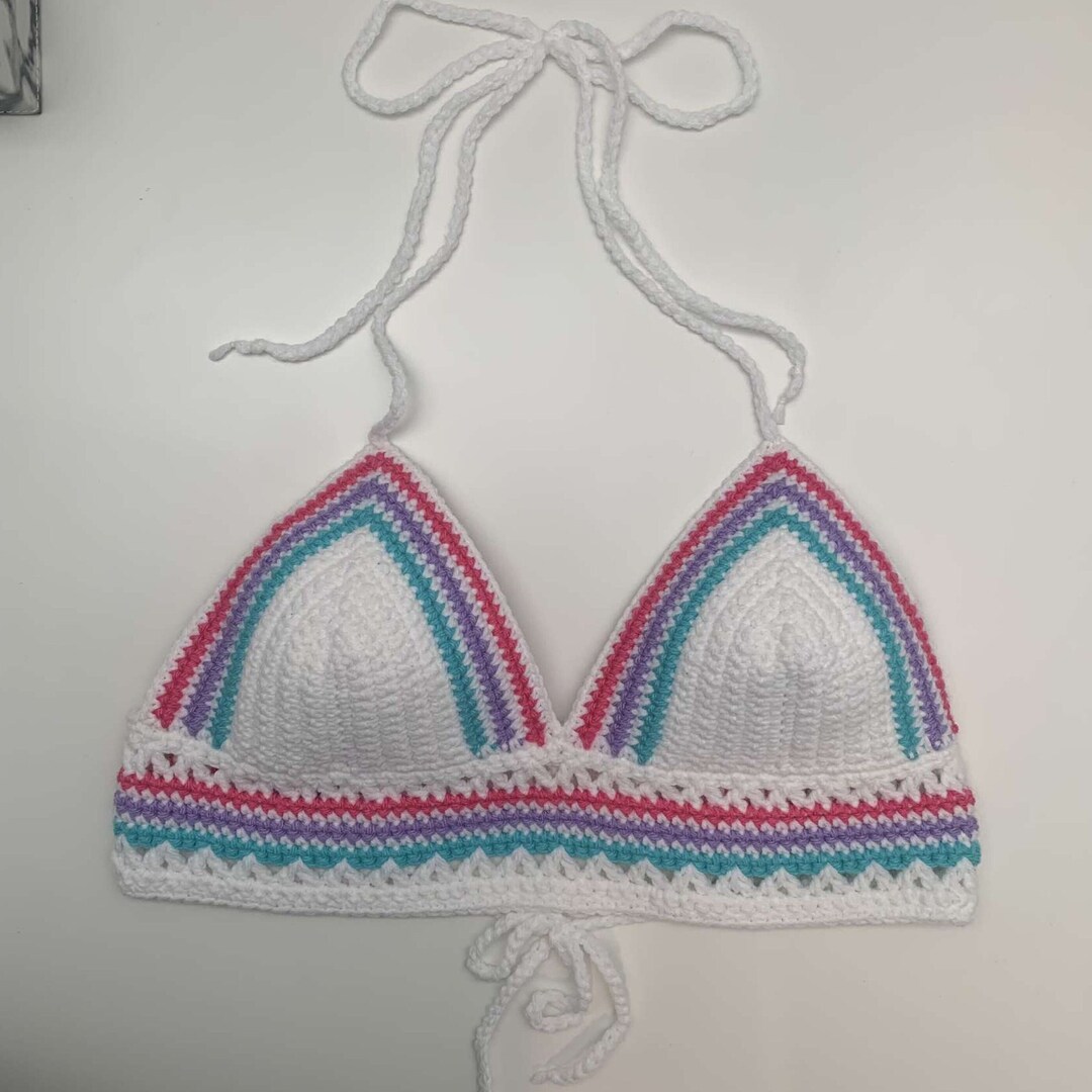 Bisexual Flag Crochet Bralette/top | Handmade Crochet Top | Pride ...