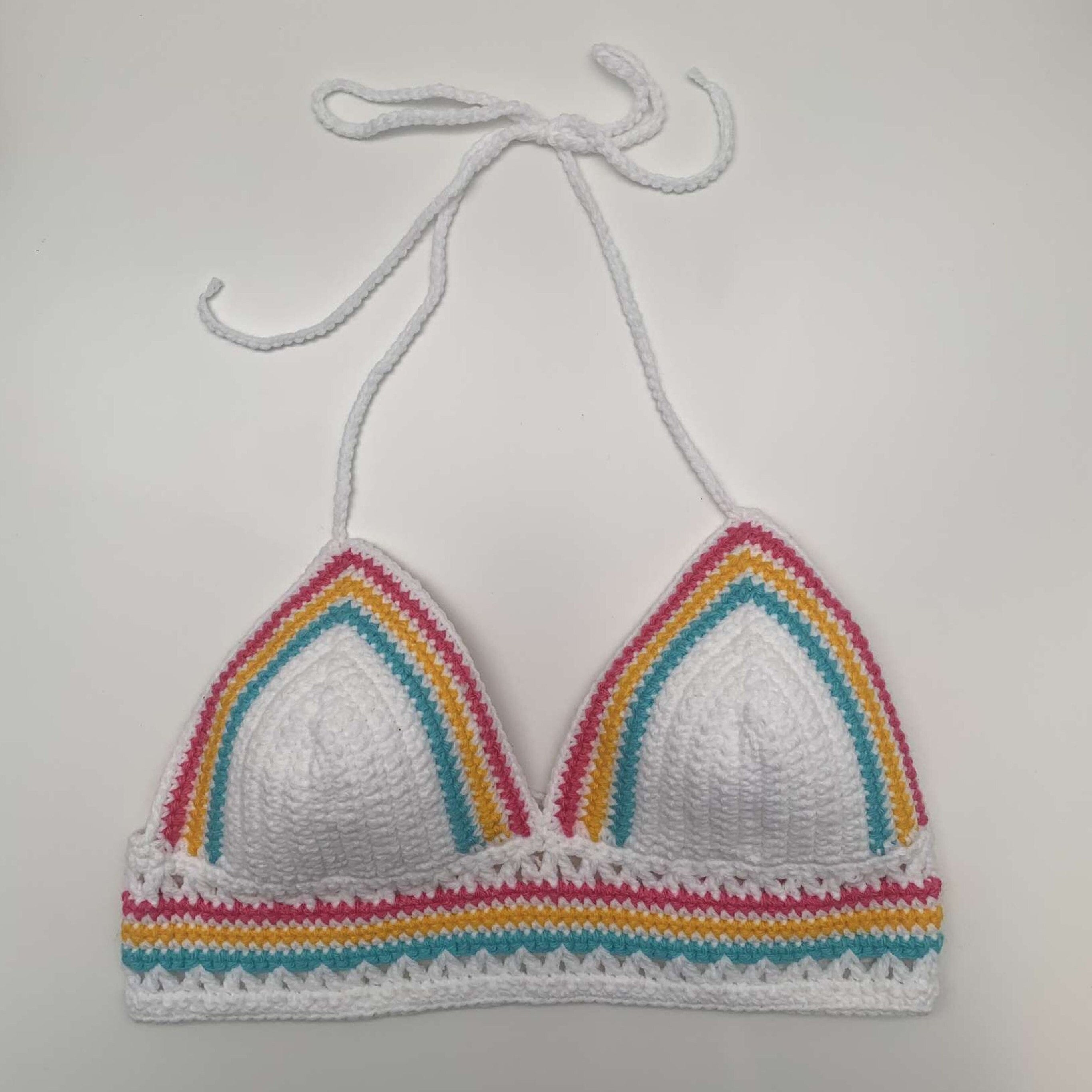 Pansexual Flag Crochet Bralette/top | Handmade Crochet Top | Pride ...