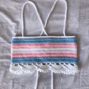Transgender Pride Handmade Crochet Top - Etsy