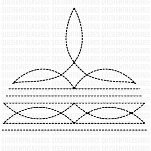 Western Boot Stitch Png, Stitching Png, Black and White, Instant ...