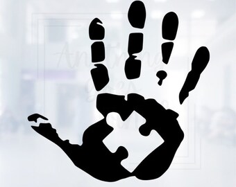 Autism Hand Print - Etsy