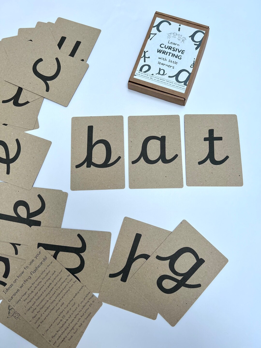 Cursive Alphabet Flashcards - Etsy