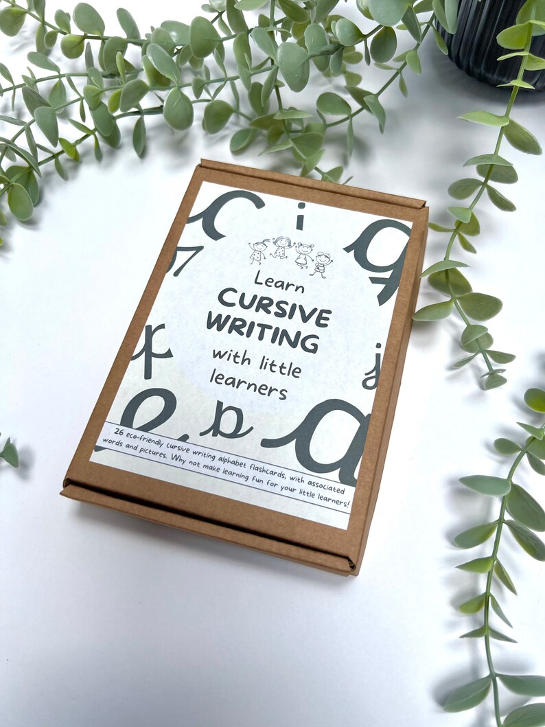 Cursive Alphabet Flashcards - Etsy