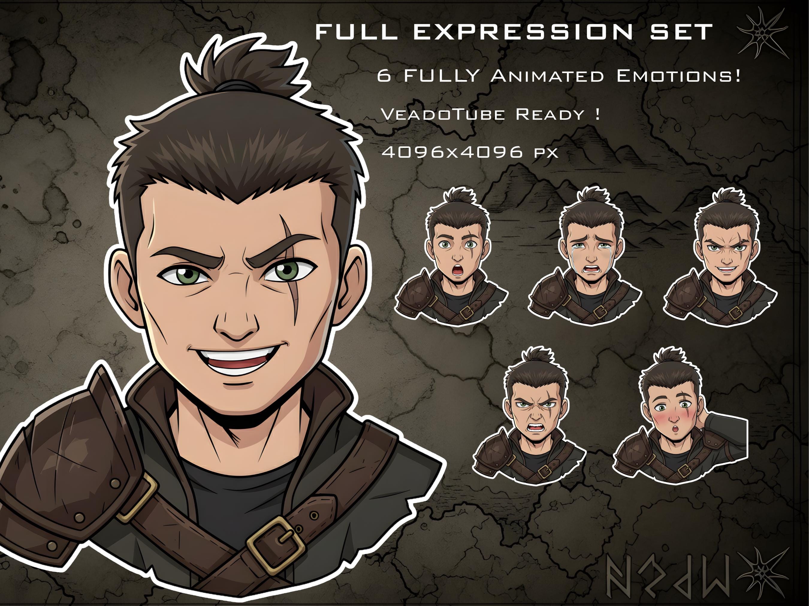 Premade Vtuber Model for Twitch, Gothic Male PNG Tuber, Dark Fantasy ...