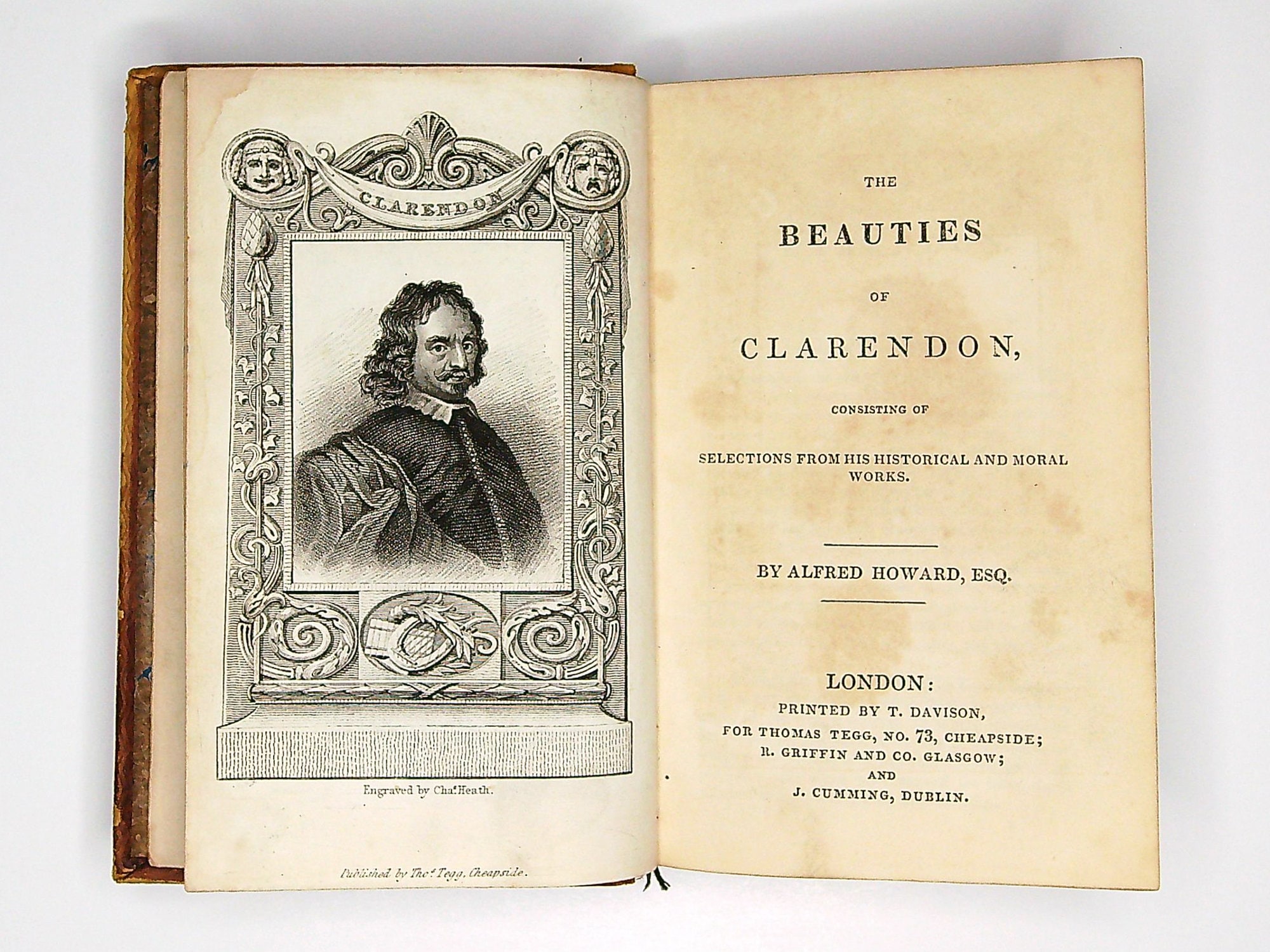 The Beauties of Clarendon by Alfred Howard c.1820s Vintage Book ...
