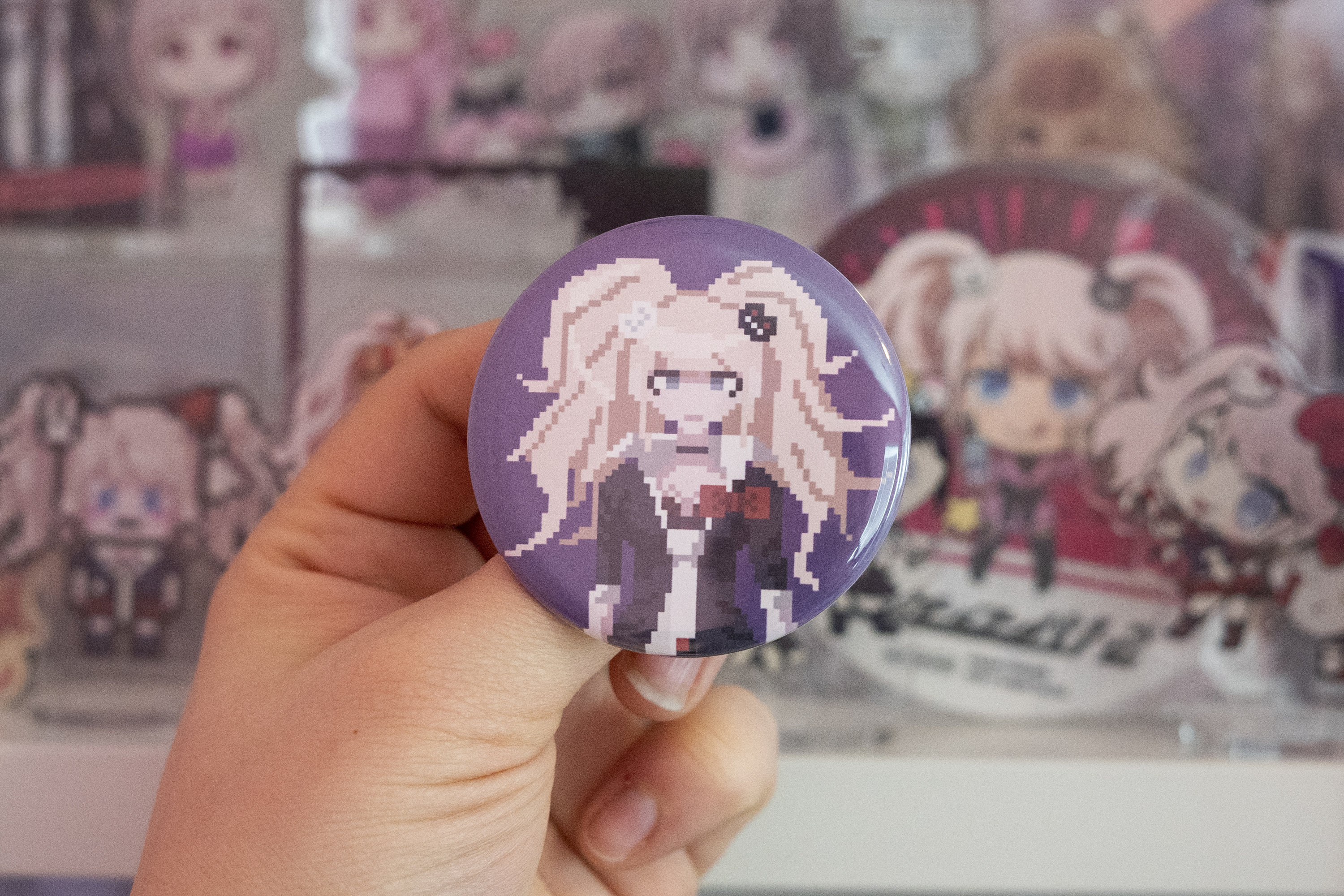 Junko Enoshima Button Pin Pixel Art, Danganronpa, 2 Inch - Etsy