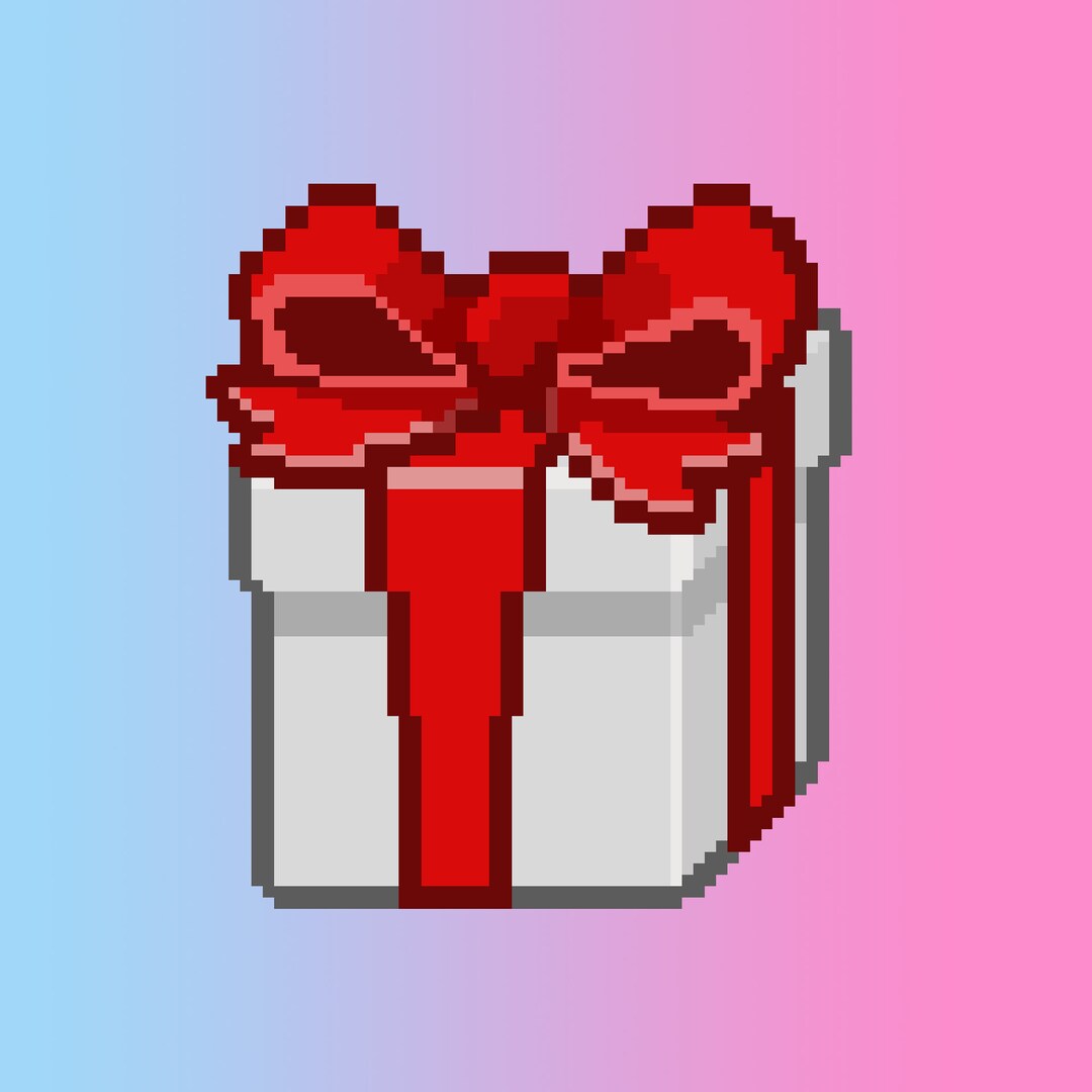 Animal Crossing Present Box Pixel Art Sticker Kawaii Stickers ...