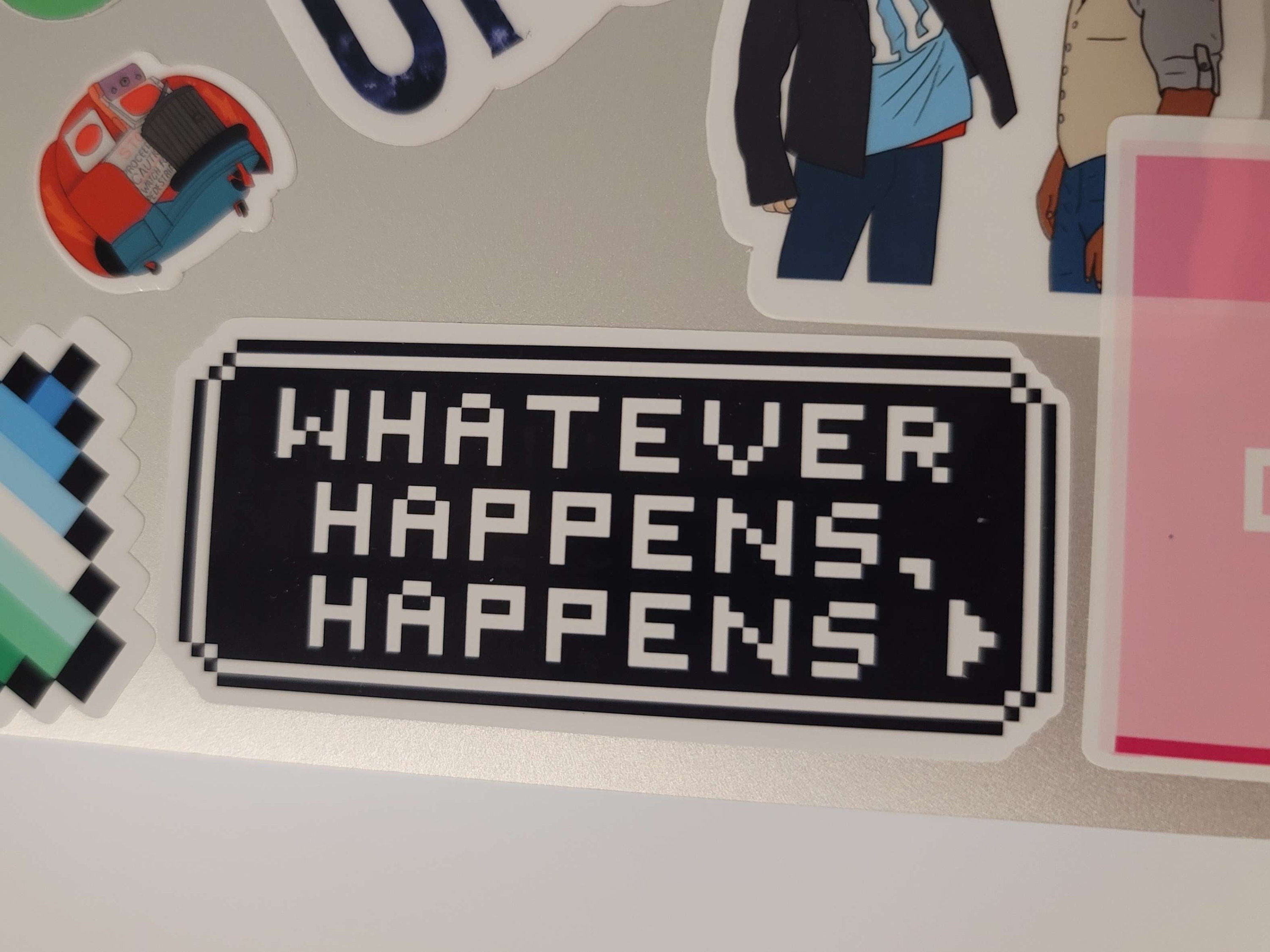 Whatever Happens, Happens Pixel Art Sticker - Cowboy Bebop, Anime, Life ...