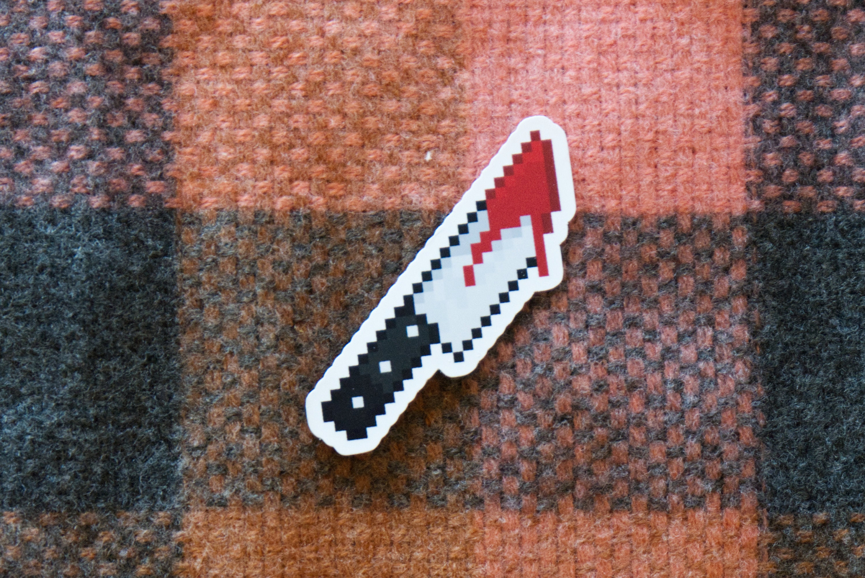 Bloody Knife Pixel Art Sticker Halloween Horror Waterproof - Etsy