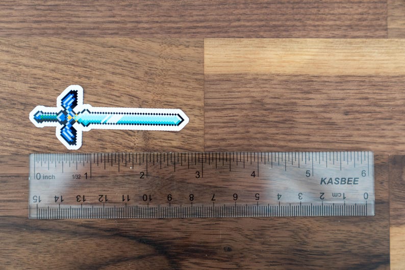 Master Sword Pixel Art Sticker - Loz, Zelda Decal, Gaming Gift - Etsy