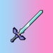 Master Sword Pixel Art Sticker - Loz, Zelda Decal, Gaming Gift - Etsy