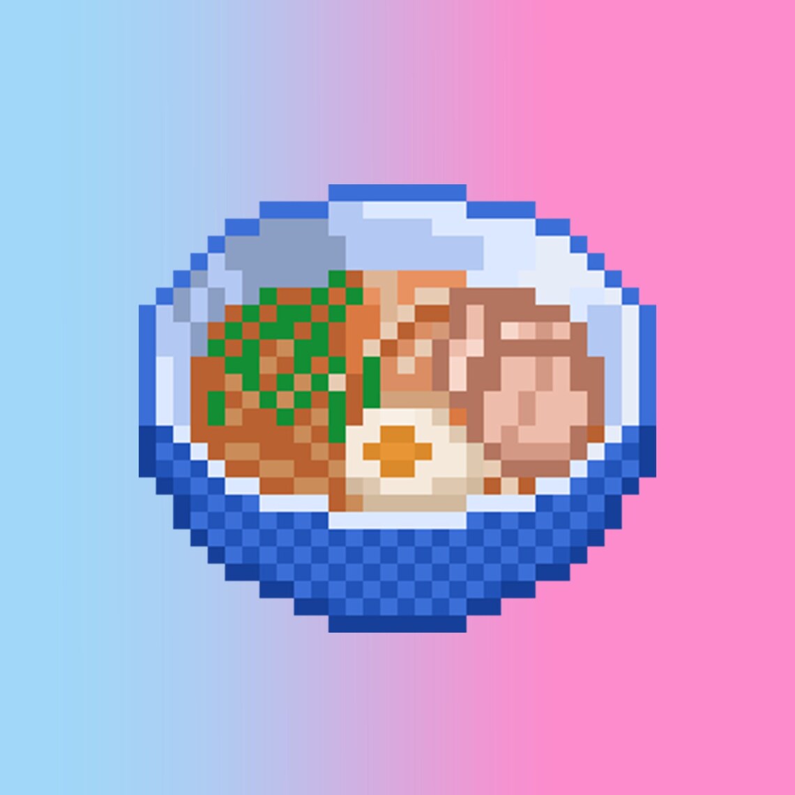 Ramen Pixel Art Sticker Japanese Food Noodles Anime Food - Etsy