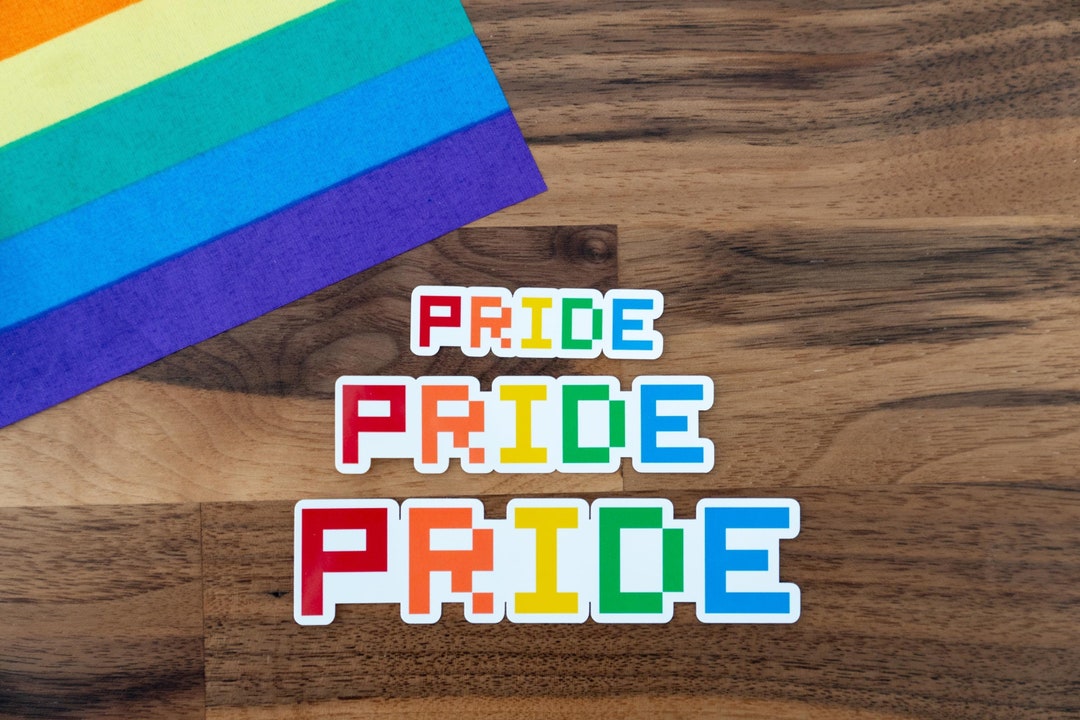Pride Pixel Art Sticker 3 Sizes, Waterproof Stickers, LGBTQ - Etsy