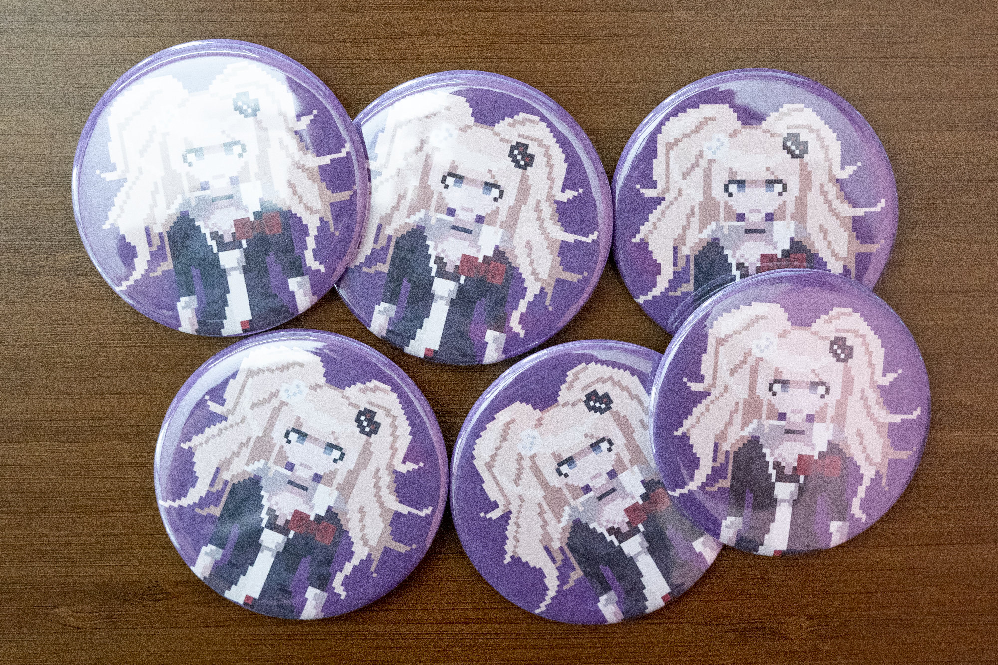 Junko Enoshima Button Pin Pixel Art, Danganronpa, 2 Inch - Etsy