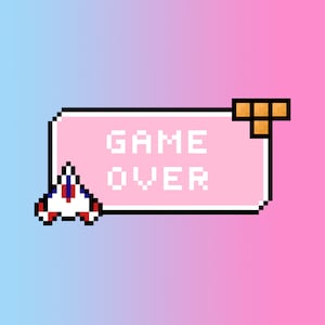 Chiaki Nanami Themed 'game Over' Pixel Art Sticker - Danganronpa, Anime ...