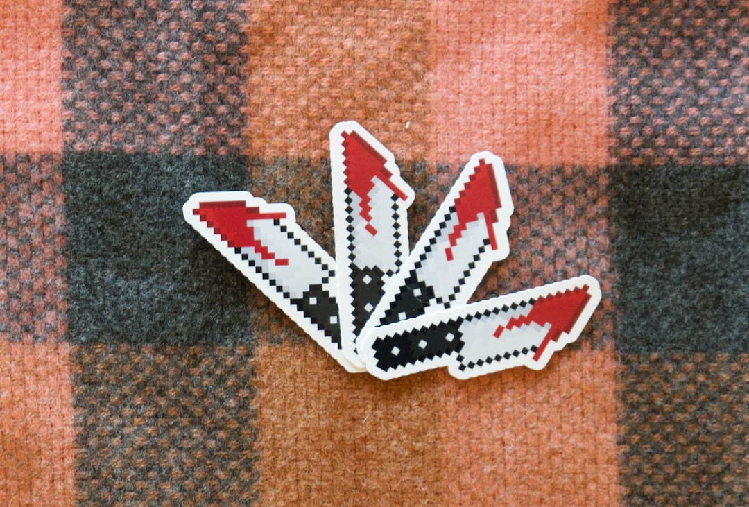 Bloody Knife Pixel Art Sticker - Halloween, Horror, Waterproof - - Etsy