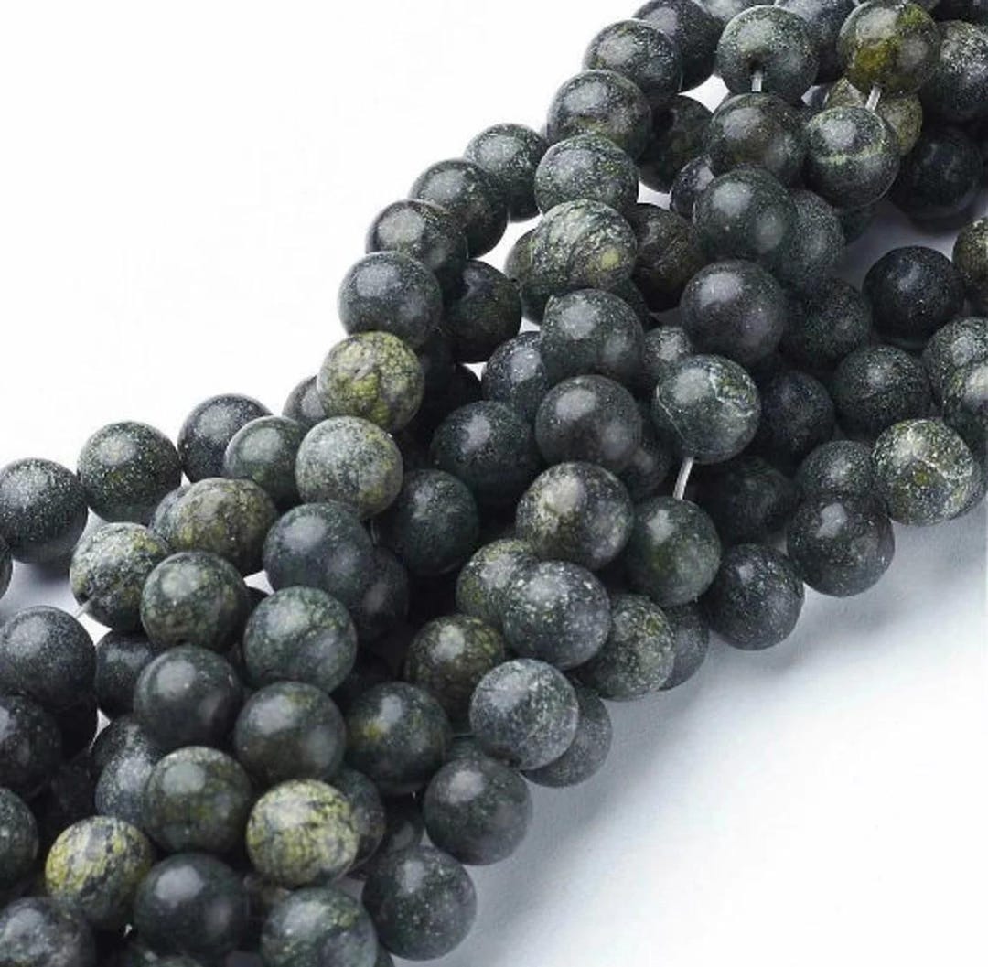 30 Natural Gem Serpentine Beads 6 Mm Also Called Ophite - Etsy