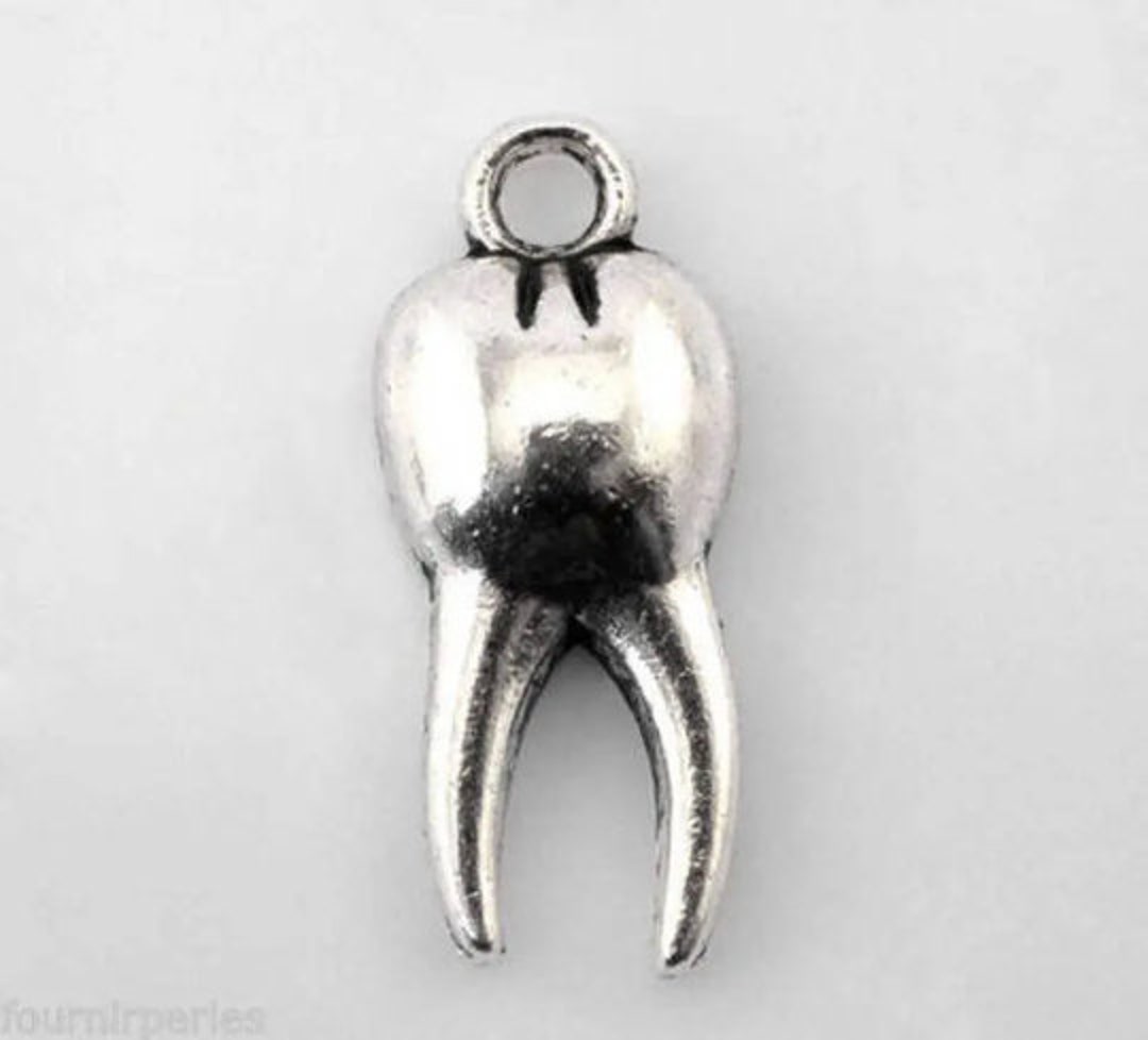 Lot of 5 Tibetan Silver Tooth Pendant Charms 20x8 Mm - Etsy