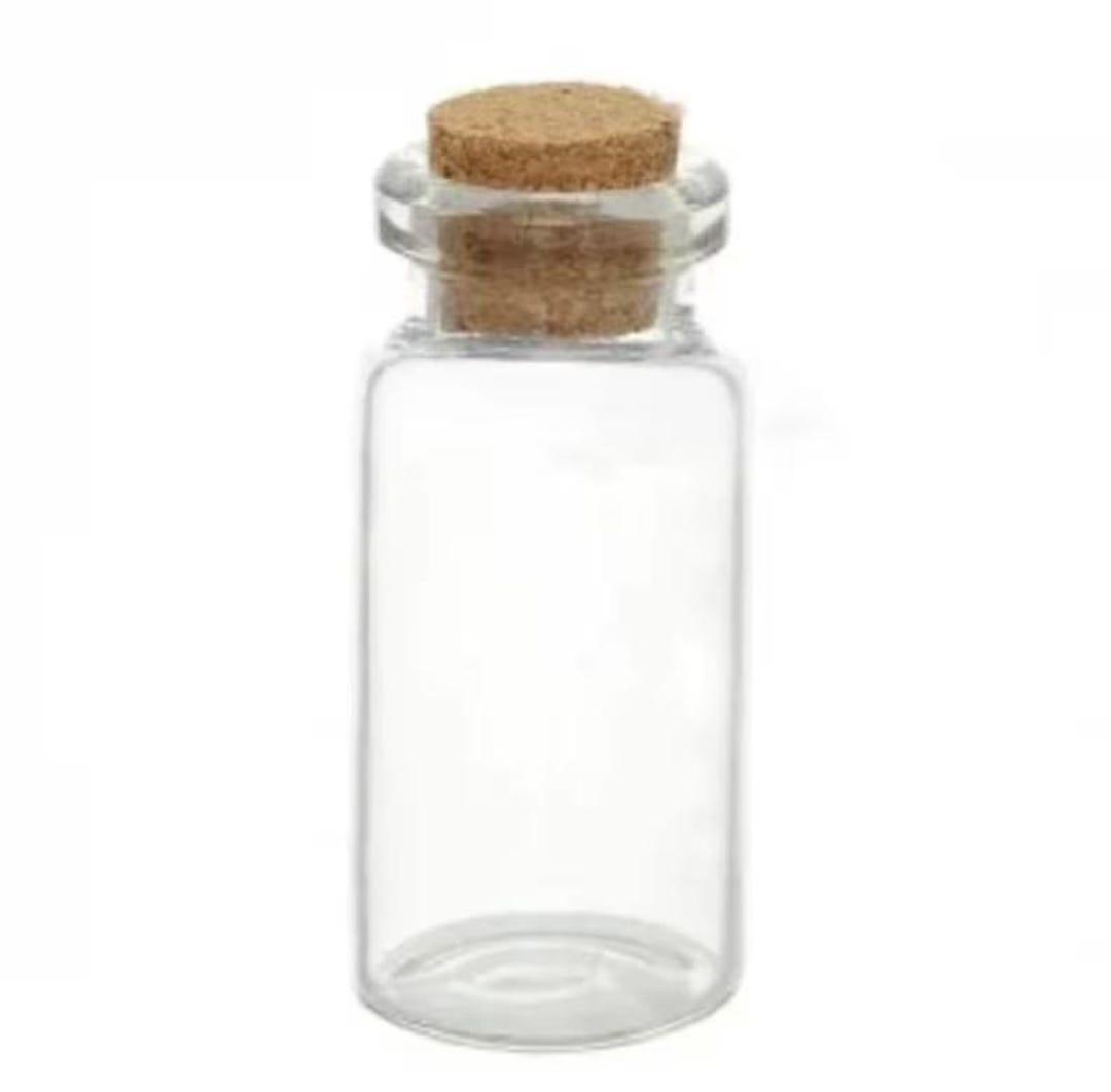 Lot of 10 Glass Vials 18x10 Mm Cork Stopper Jewelry Findings - Etsy