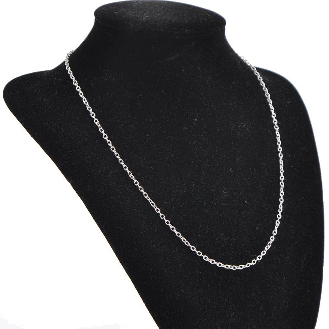 Matte Silver Stainless Steel Forçat Chain Necklace 70 Cm Long - Etsy