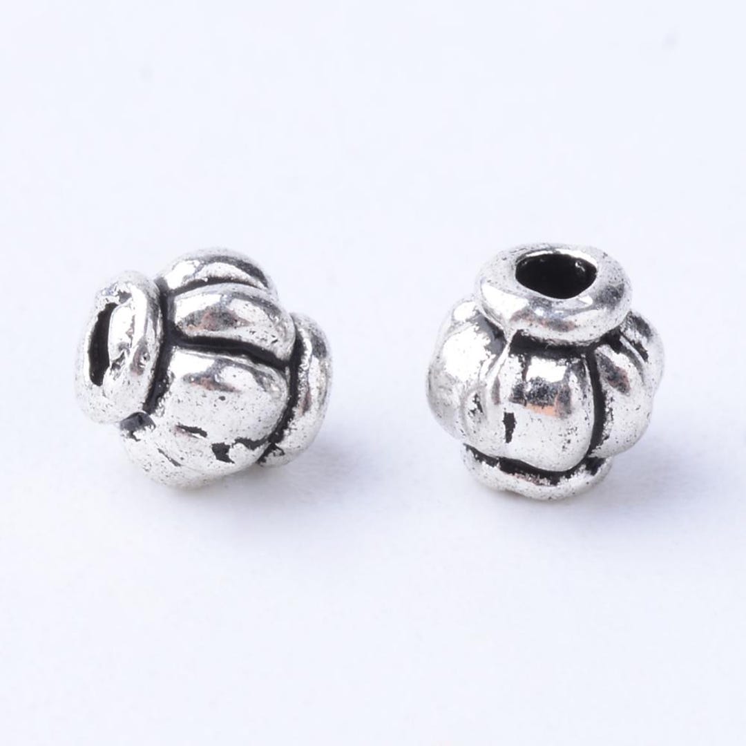 Set of 40 Lantern Spacer Beads 4x4 Mm in Tibetan Silver - Etsy