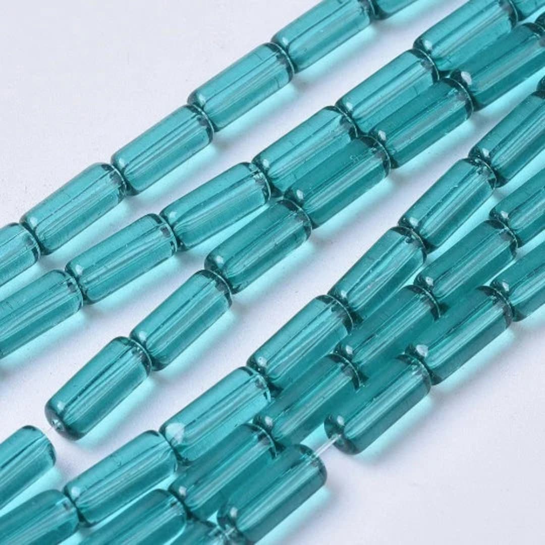 Set of 30 Drawbench Glass Column Beads 10x5 Mm - Etsy