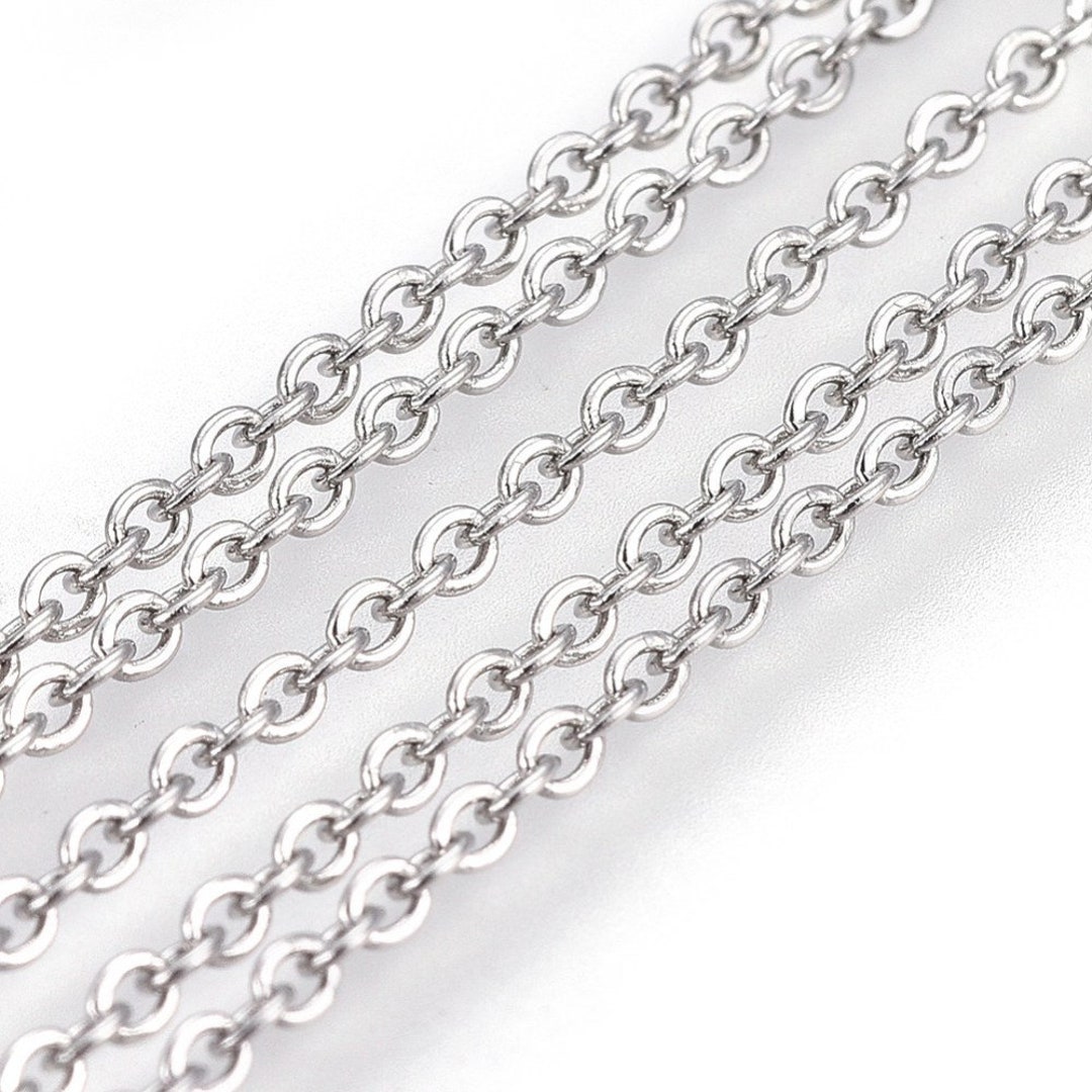 1 Meter of Stainless Steel Cable Mesh Chain 3x2x0.5 Mm - Etsy