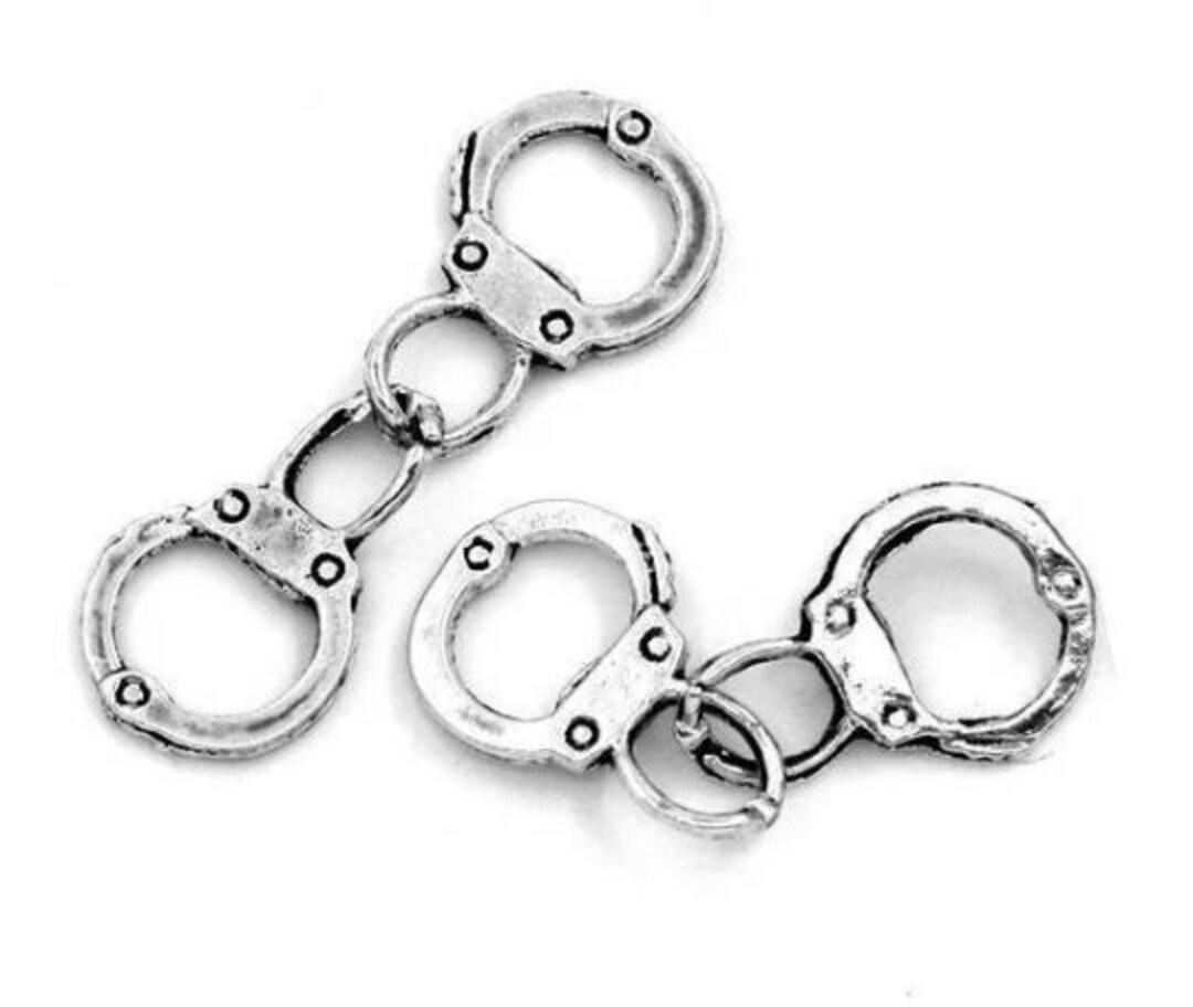 Set of 5 Charms Connectors Handcuff 18x12 Mm in Tibetan Silver - Etsy