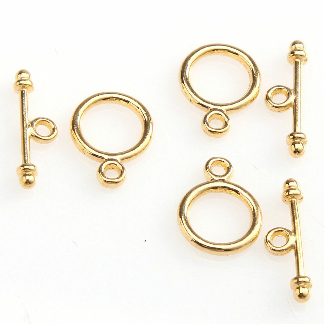 5 Sets of Brass T Toogle Clasps 10x13 Mm Gold - Etsy