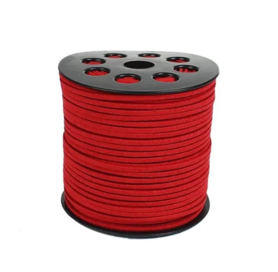 5 Meters of 3 Mm Wide Suede Cord in Carmine Red Color - Etsy