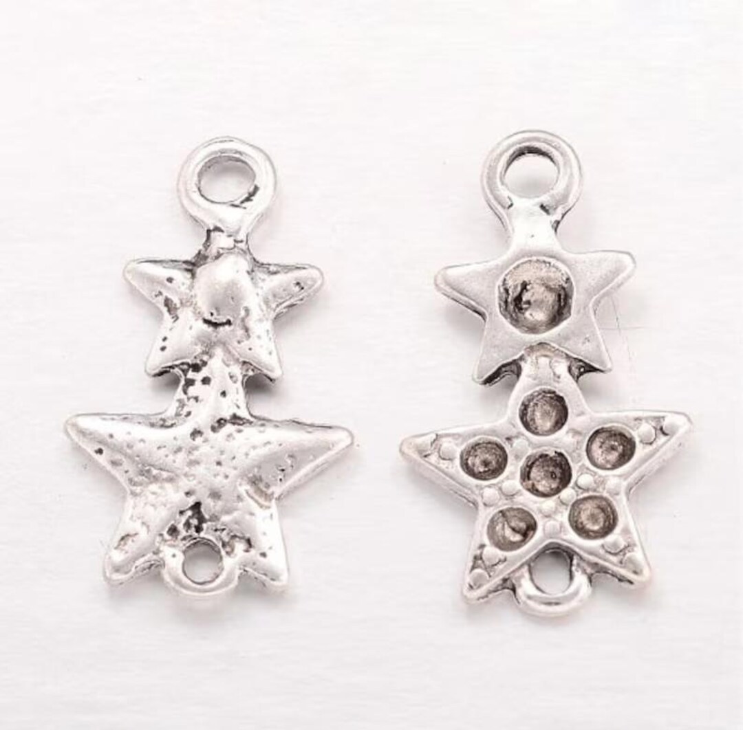 Set of 5 Rhinestone Star Connectors 20 Mm - Etsy