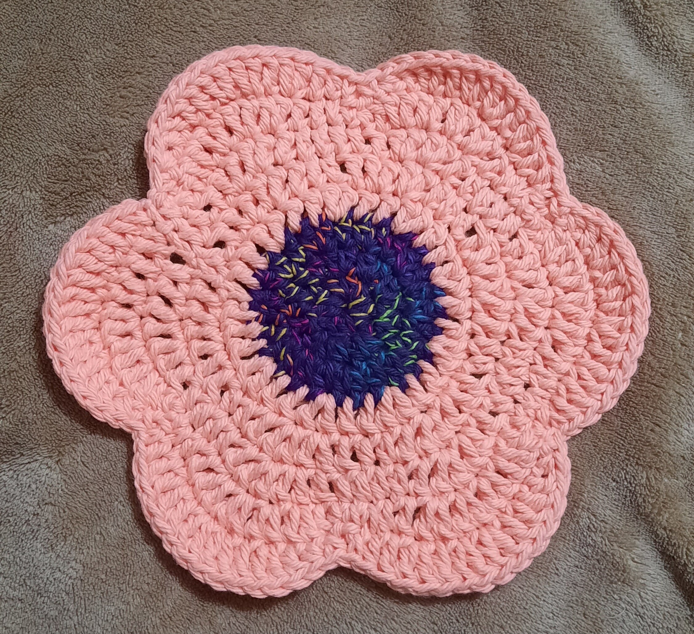 Crochet Flower Dishcloth. - Etsy