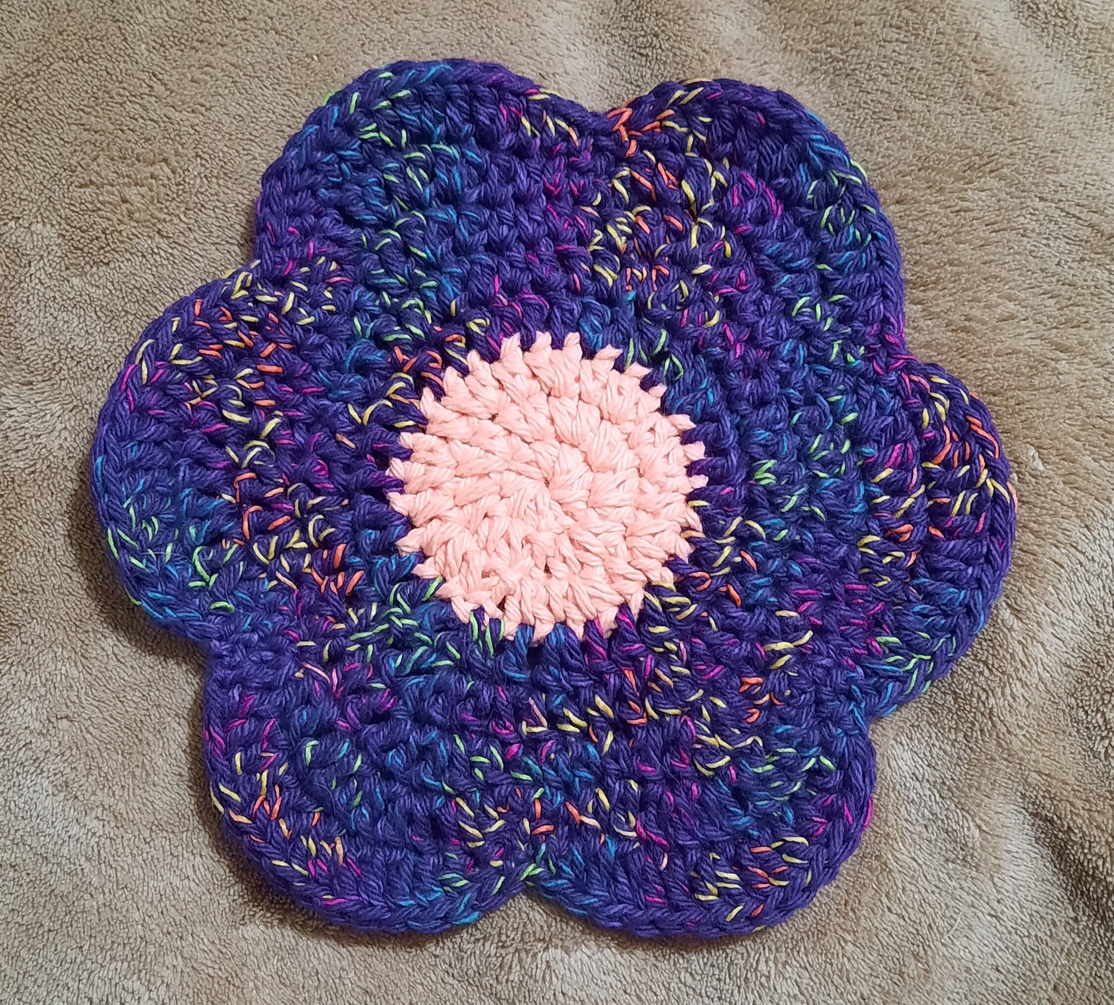 Crochet Flower Dishcloth. - Etsy