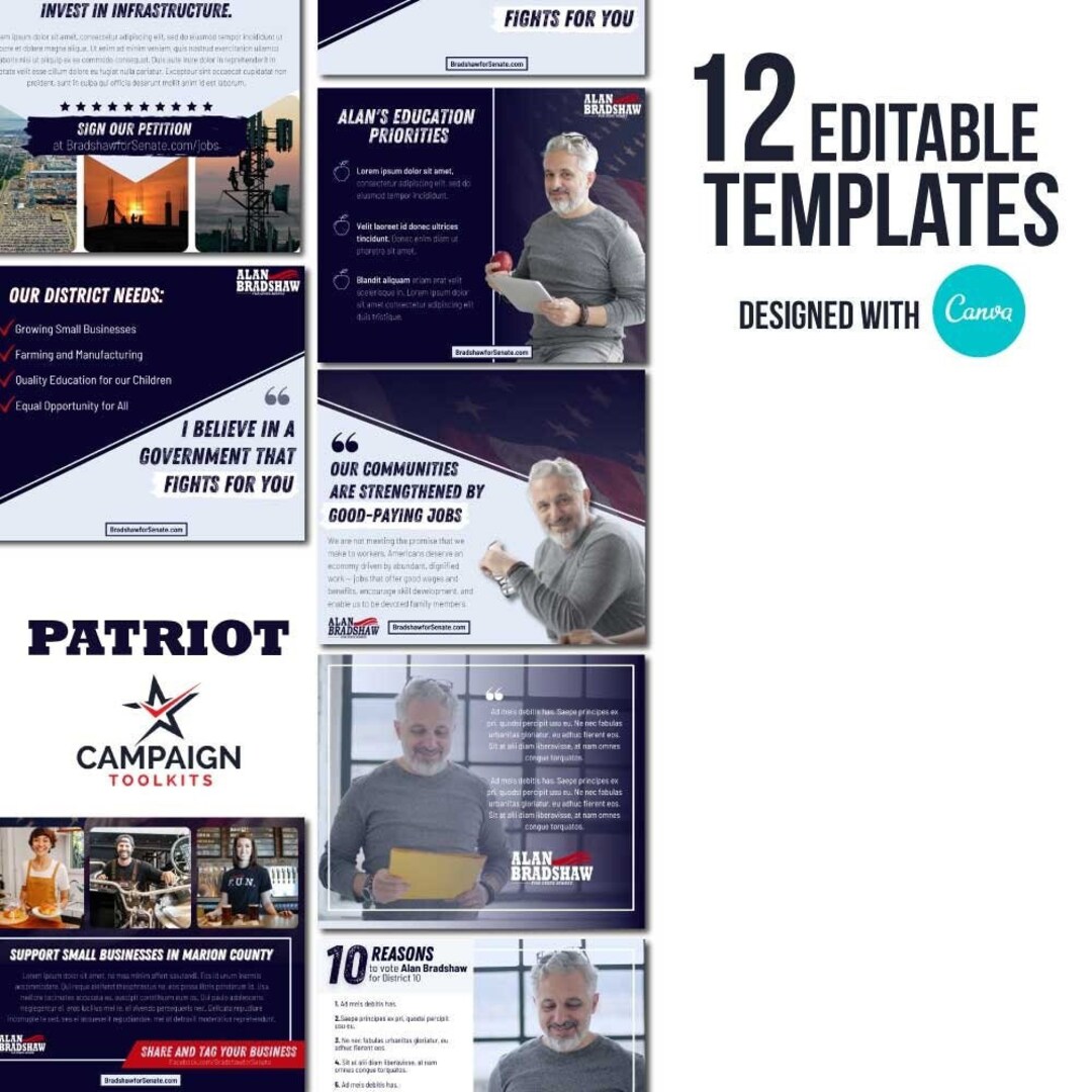 Ads + Social Media Templates for Political Campaign - Etsy