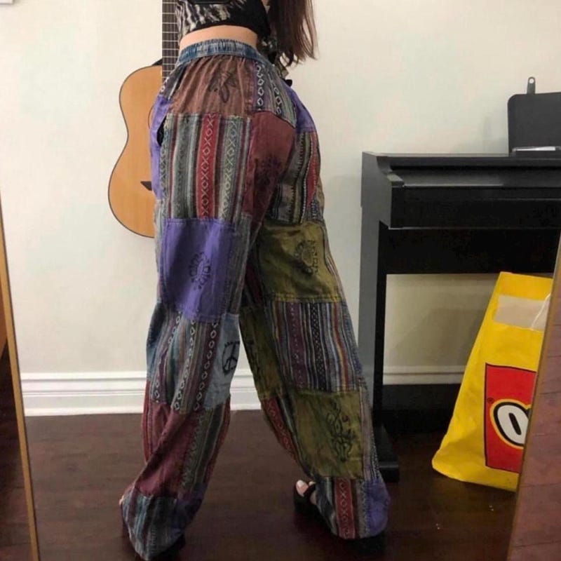 Patchwork Pants - Etsy