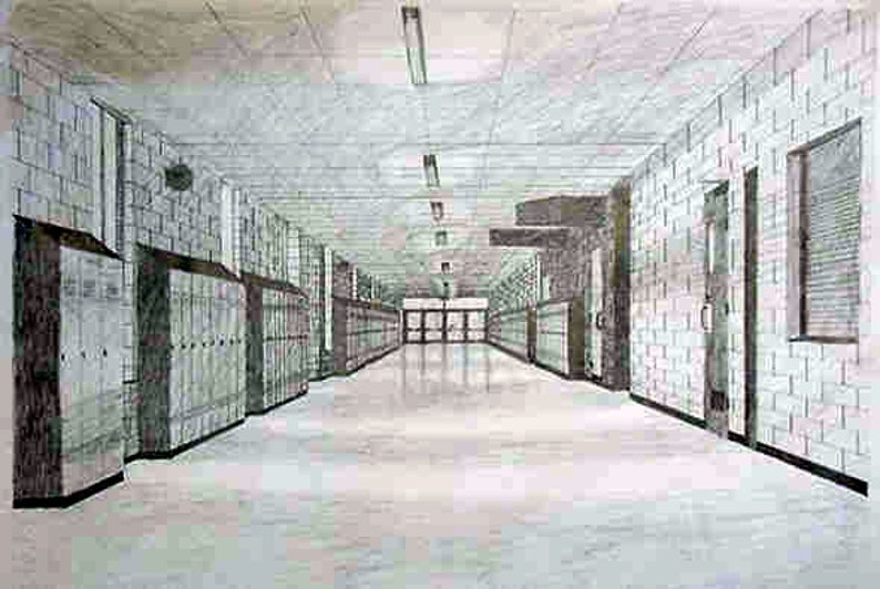 1 Point- Perspective Art Lesson Plan - Etsy