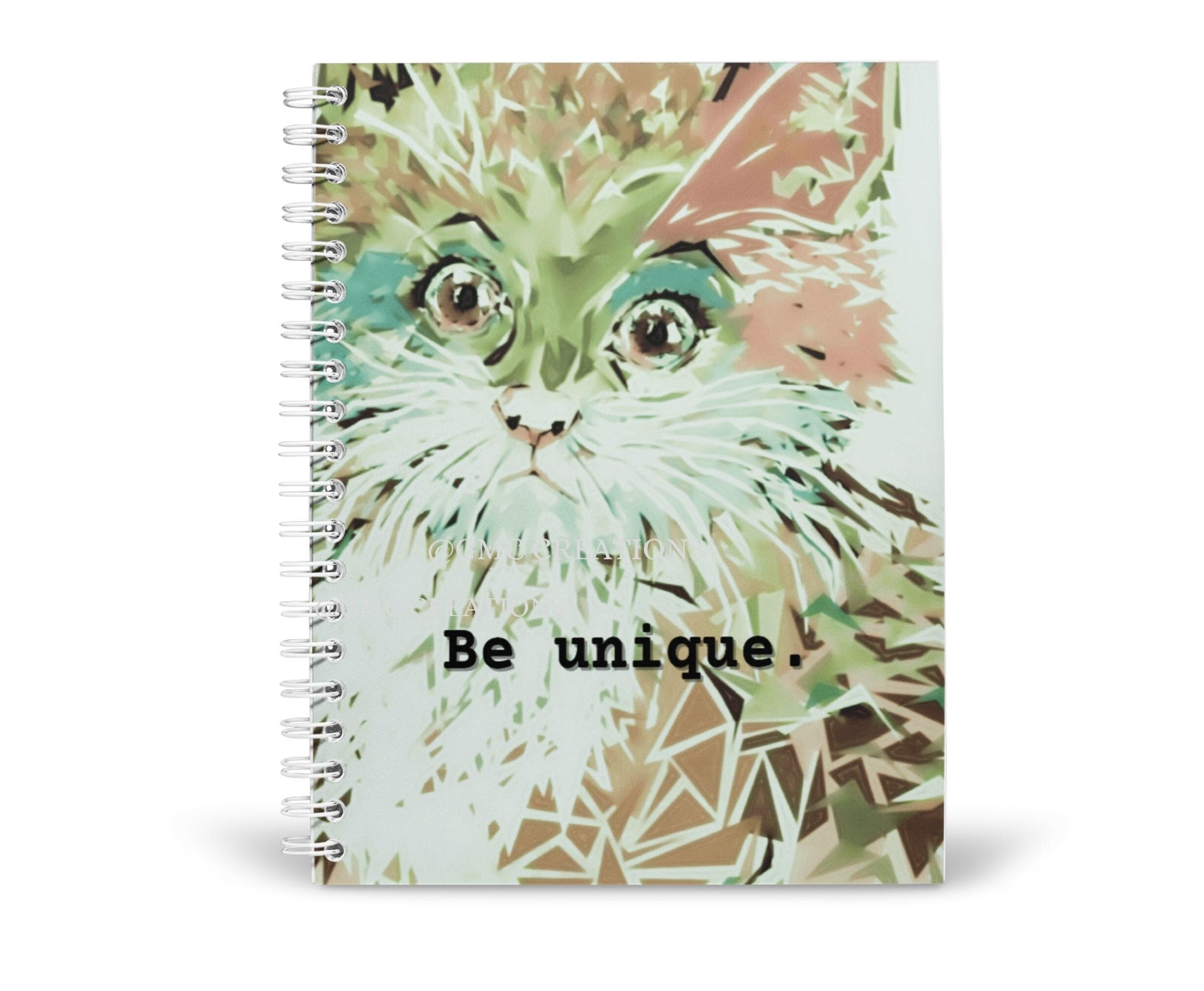 Spiral Notebook Polygon Art Cute Cat be Unique, Adorable Polygon Art ...
