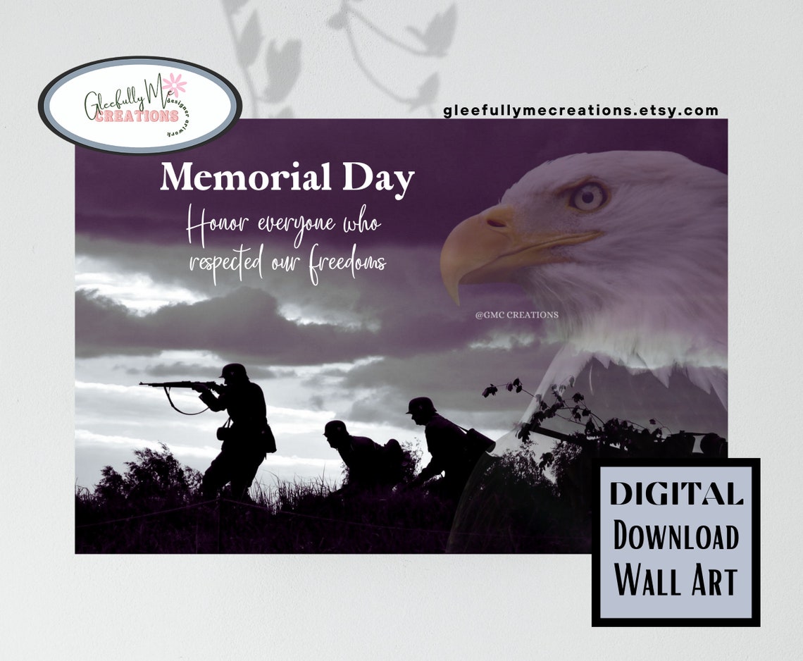 Digital Downloadable Memorial Day Poster, Honor Everyone Who Respected ...