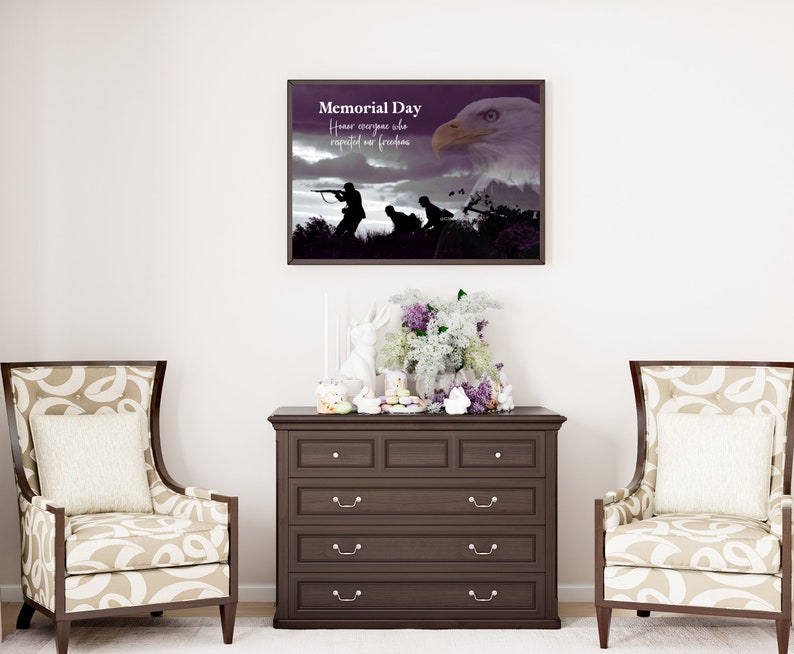 Digital Downloadable Memorial Day Poster, Honor Everyone Who Respected ...