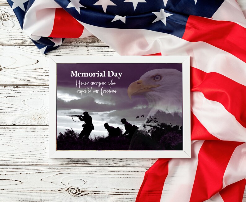 Digital Downloadable Memorial Day Poster, Honor Everyone Who Respected ...