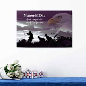 Digital Downloadable Memorial Day Poster, Honor Everyone Who Respected ...