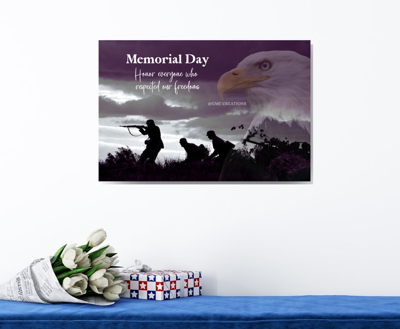 Digital Downloadable Memorial Day Poster, Honor Everyone Who Respected ...
