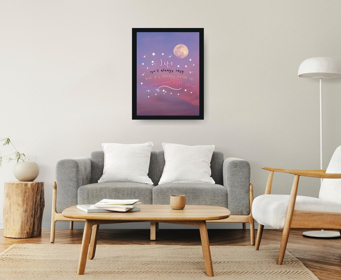 Framed Wall Art 'let Your Inner Light Shine' | Etsy