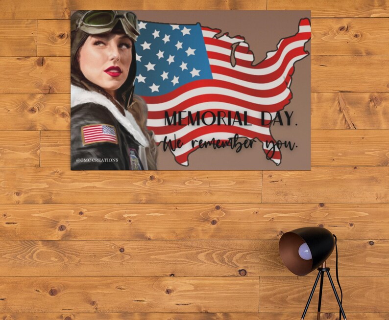 Digital Downloadable Memorial Day Female Veterans Wall Art, Printable ...