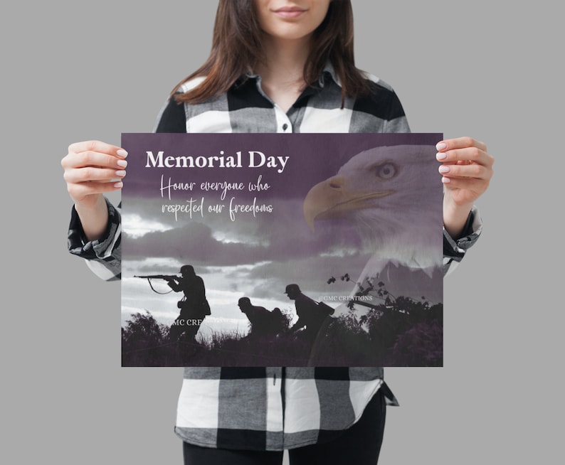Digital Downloadable Memorial Day Poster, Honor Everyone Who Respected ...