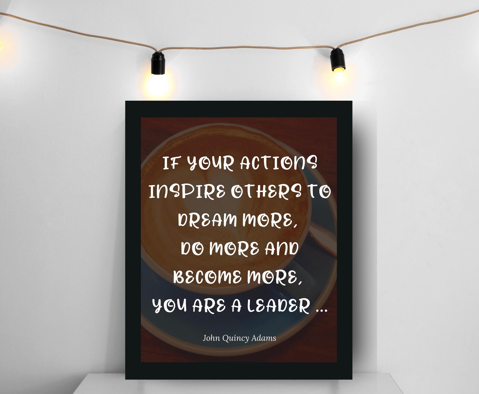 Framed Wall Art 'you Are a Leader,' Digital Print With Inspirational ...