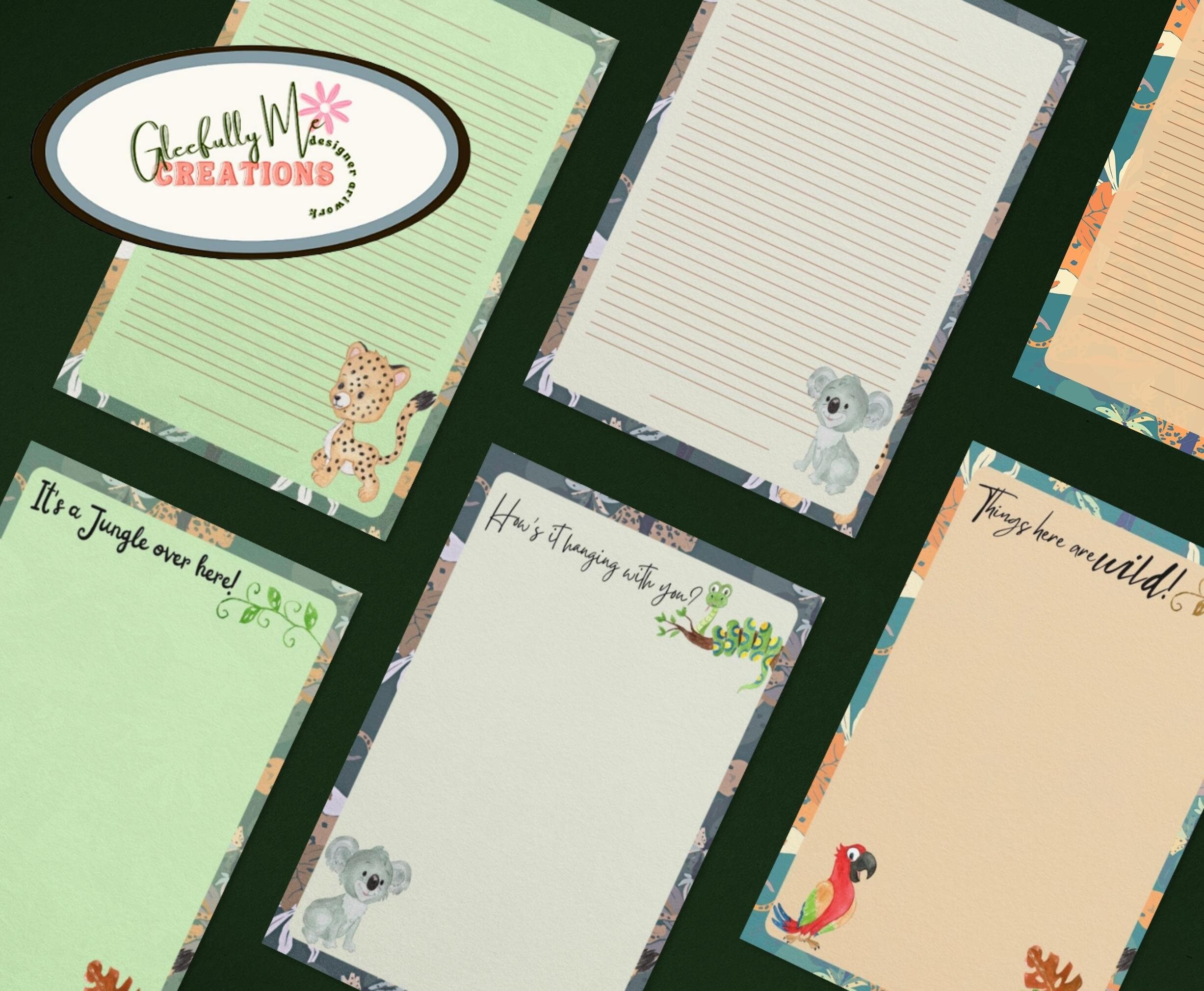 Printable Instant Access Designer Stationery Pack, Featuring Cute ...